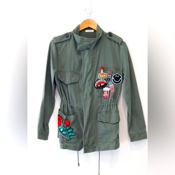 essue | Jackets & Coats | Essie Army Green Y2k Military Style Cinched ...